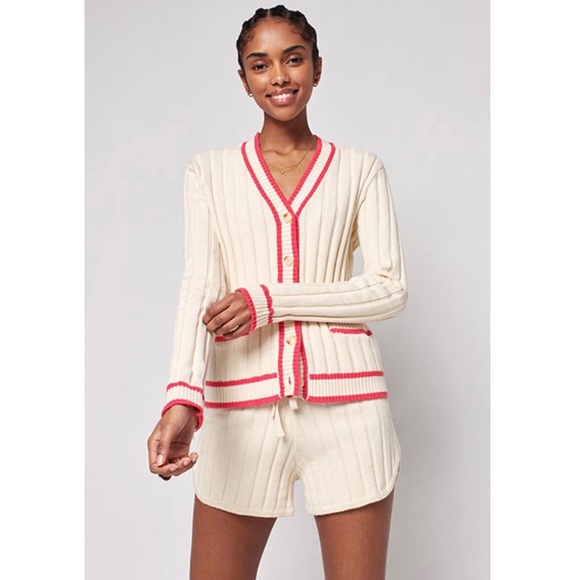 Faherty | Sweaters | Nwt Faherty Game Set Cardigan Vintage Cream Red ...